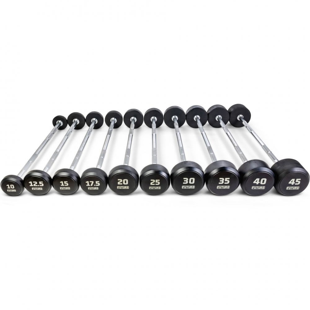 Future Premium Straight Rubber Barbell Set 10 - 45kg — Best Gym Equipment