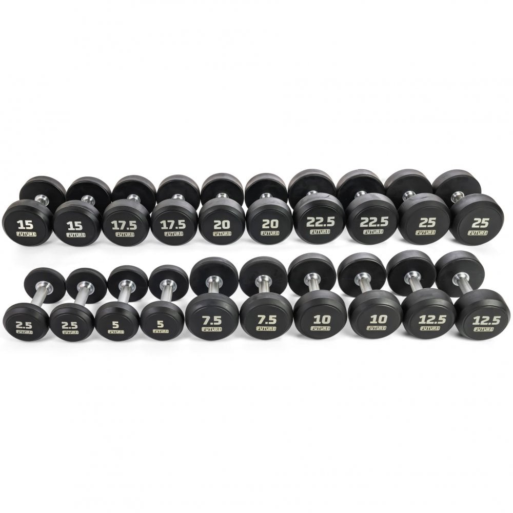 Future Premium Rubber Dumbbell Set 2.5 - 25kg — Best Gym Equipment