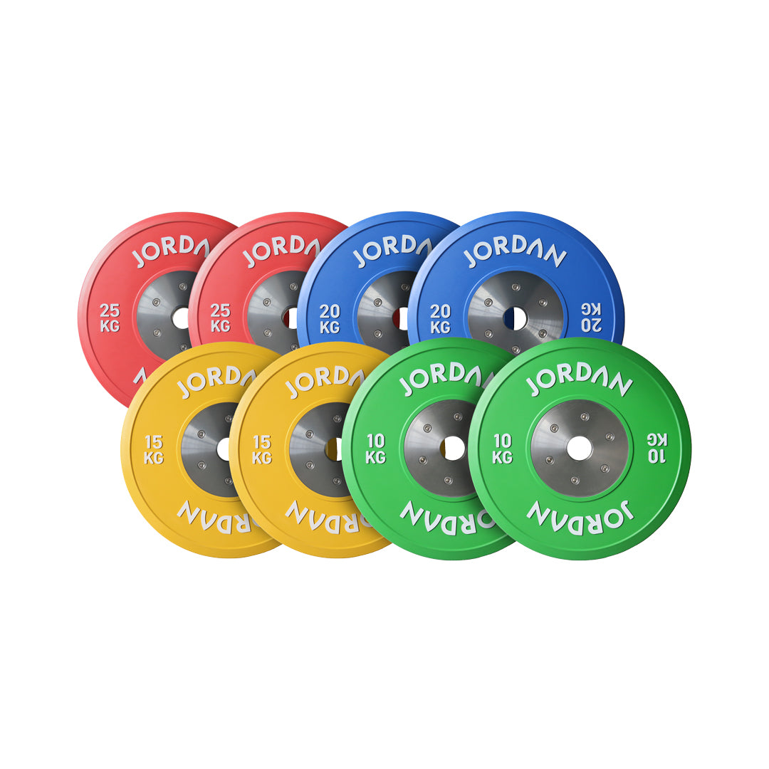 Jordan Coloured Rubber Calibrated Competition Weight Plate Set -140kg ...