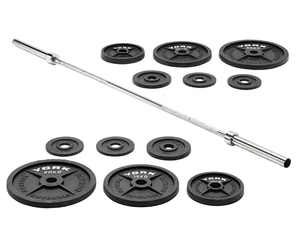 York Barbell 130 KG Olympic Barbell Set — Best Gym Equipment